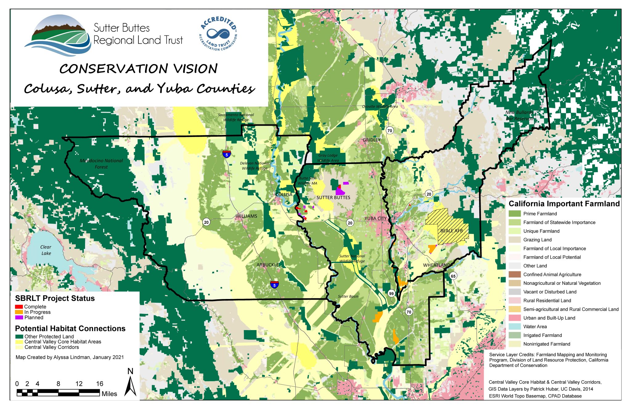 Conservation Map - Sutter Buttes Regional Land Trust
